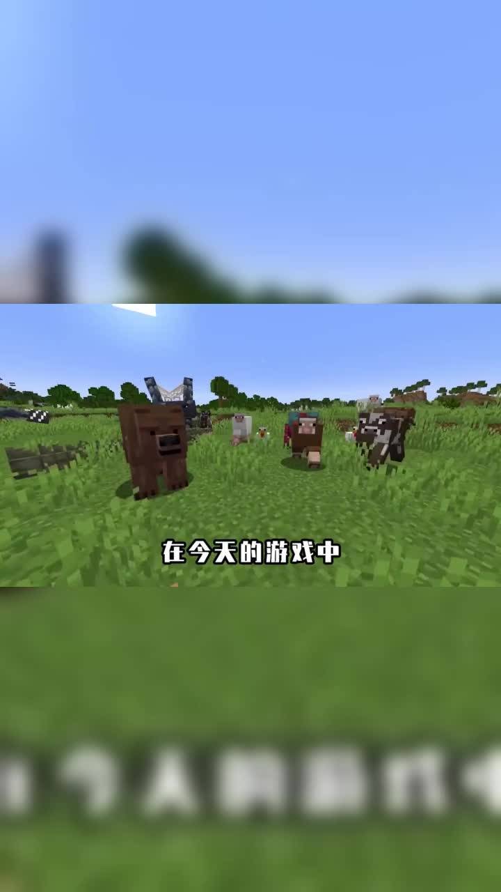 我的世界:玩家被生物追杀?有装备也不安全啊,被小熊击杀