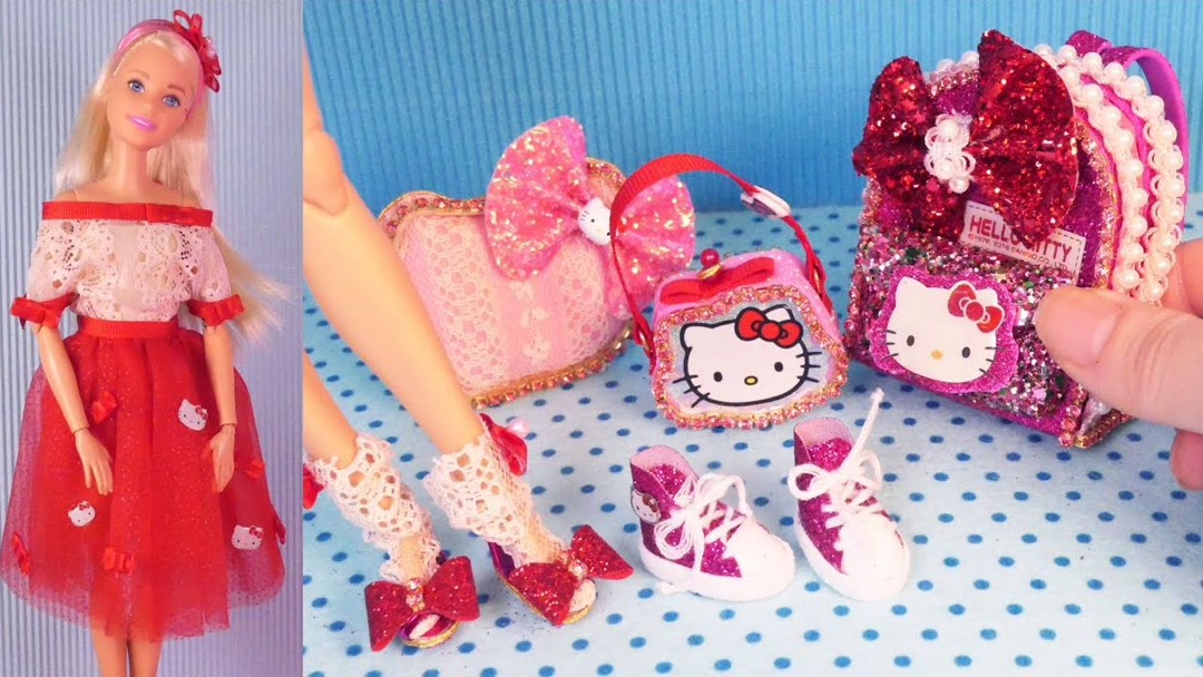 给芭比娃娃做裙子鞋子包包等,做法都很简单,手工diy