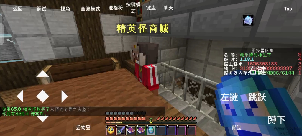 我的世界高版本1.18.1服务器手机端演示