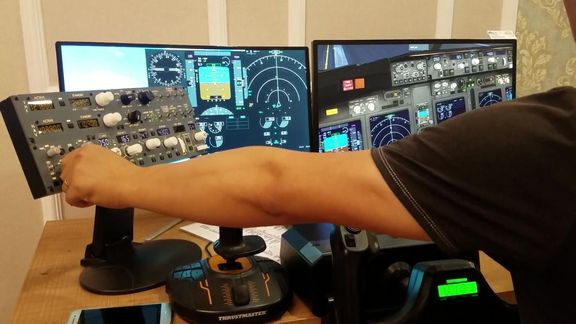 模拟飞行MCP面板联机测试,最大程度接近真实飞行,声音没问题了