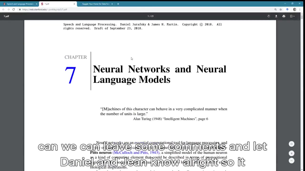 【 自然语言 】Kaggle Reading Group: Neural Networks and Neural ...