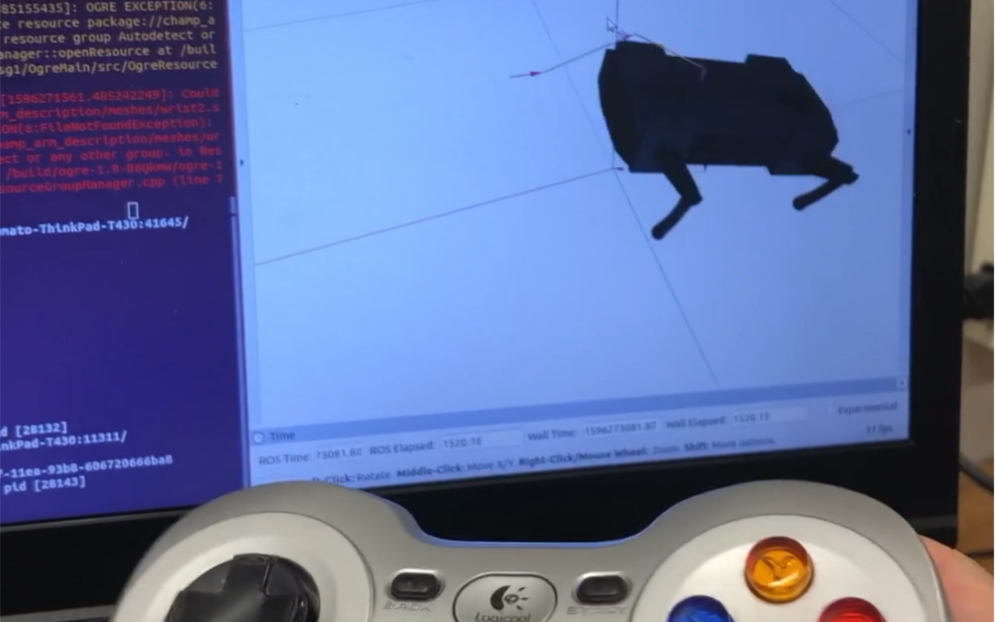 试运行开源champ的chiken_head仿真程序