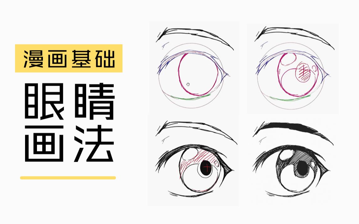 【漫画基础】如何绘制动漫人物的眼睛?手残党也能画!