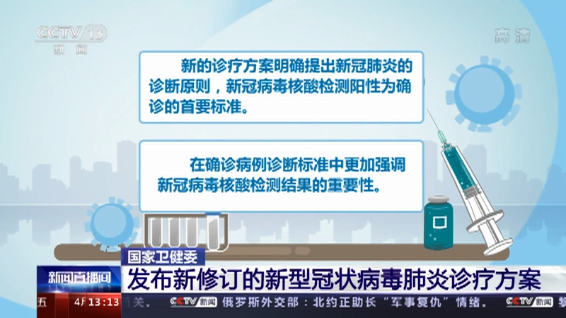 [新闻直播间]国家卫健委 发布新修订的新型冠状病毒肺炎诊疗方案