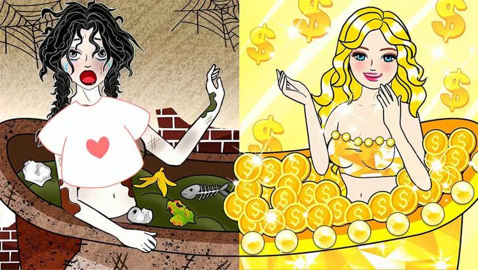 动画:长发公主为了报恩,给邋遢女孩进行大改造,你觉得漂亮吗?