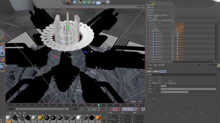 2.c4d影视特效动画教程-飞机升降镜头动画制作