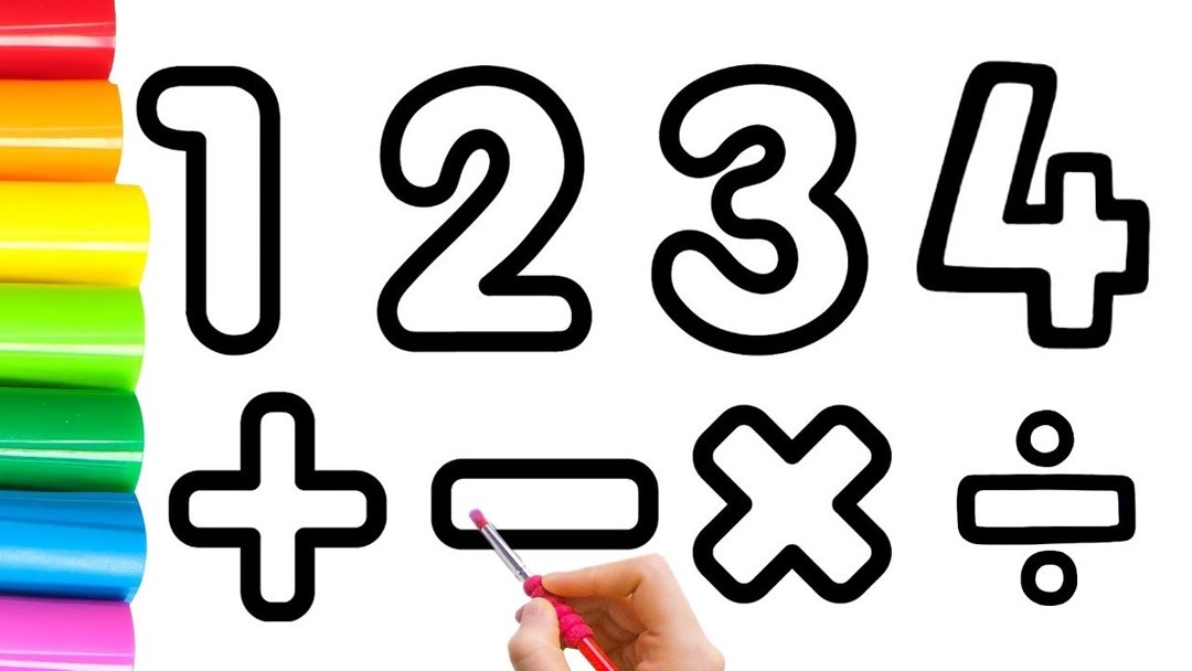 画一幅数字和运算符号的图画