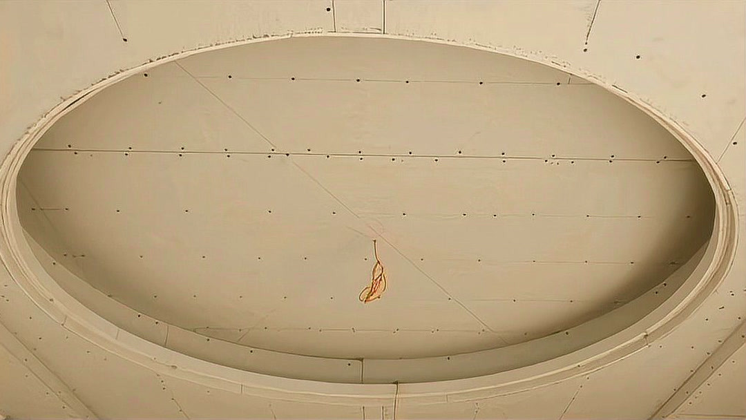 圆形双眼皮吊顶,每个步骤清晰展现,13分钟让你看完施工全过程