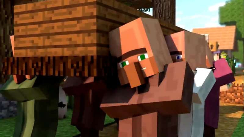 不会吧,在我的世界阵亡就要被村民抬走吗?