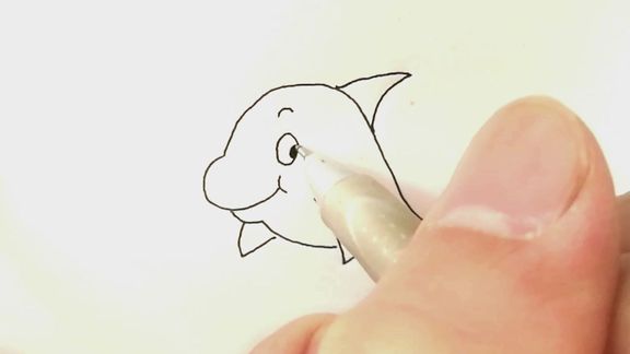 简笔画—海豚,简单画出海豚简笔画