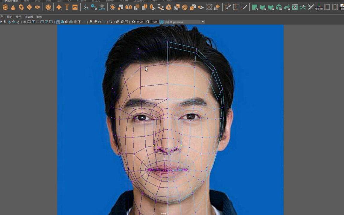 【3D角色建模】Maya写实人物建模-演员'胡歌'人物模型制作教程