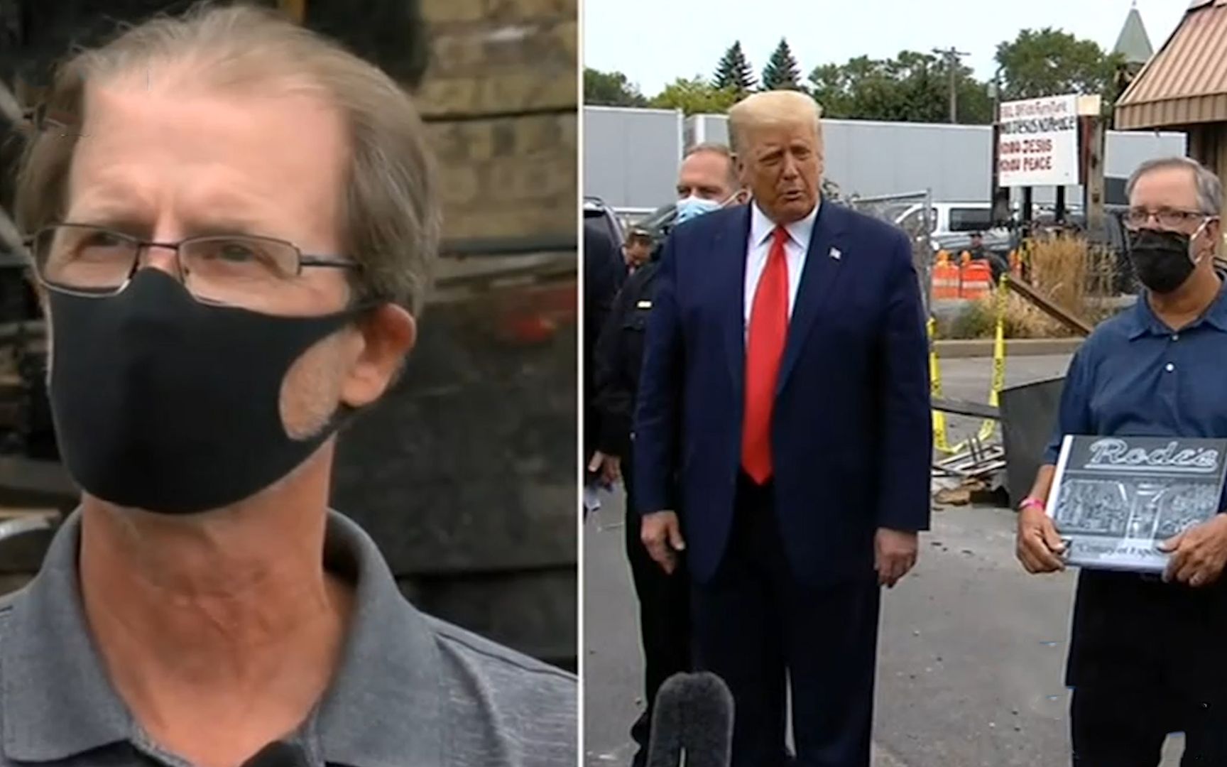 太搞笑了!特朗普慰问遭打砸店铺老板 谁料他是“前任”