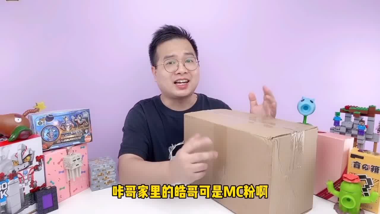 实物比游戏更好玩?我的世界场景玩具开箱