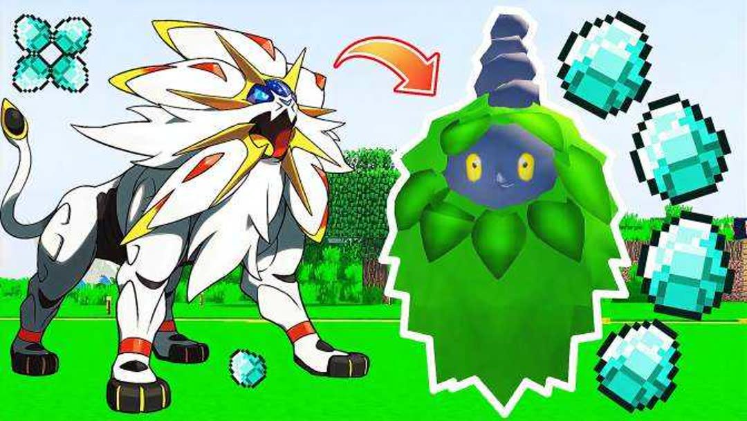 我的世界精灵宝可梦113:一口气打败神兽,掉落一颗稀有钻石!