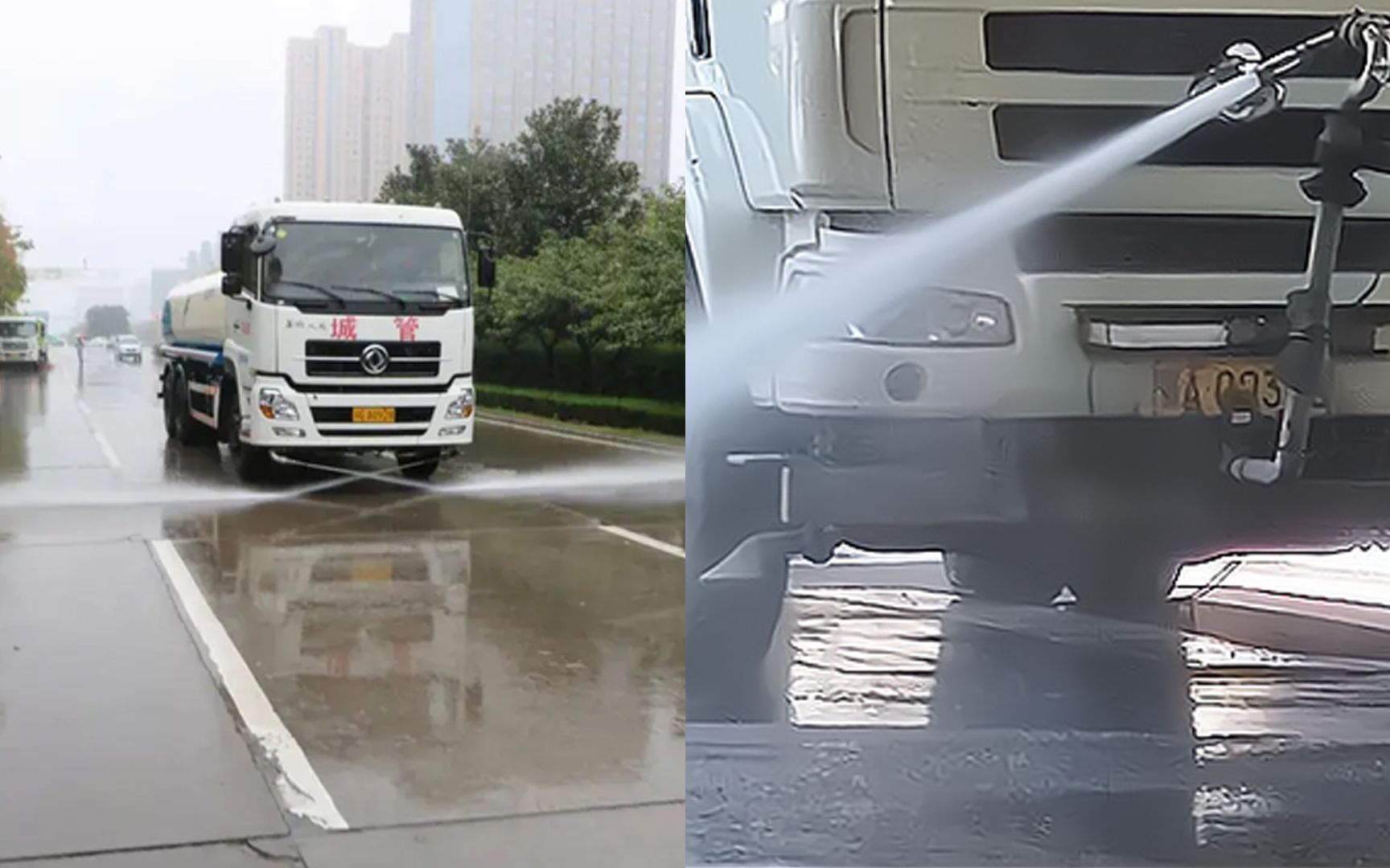 洒水车雨天转圈作业被指浪费,对方却称稀释雨水防止花草受伤害