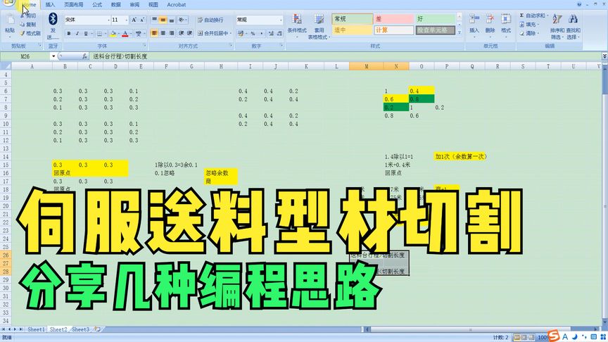234伺服送料型材切割的PLC编程:分享几种编程思路