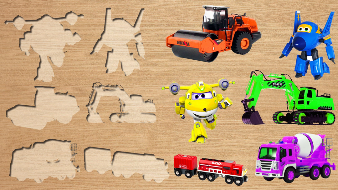 认识超级飞侠工程车挖掘机颜色,儿童英语早教,幼儿益智启蒙动画