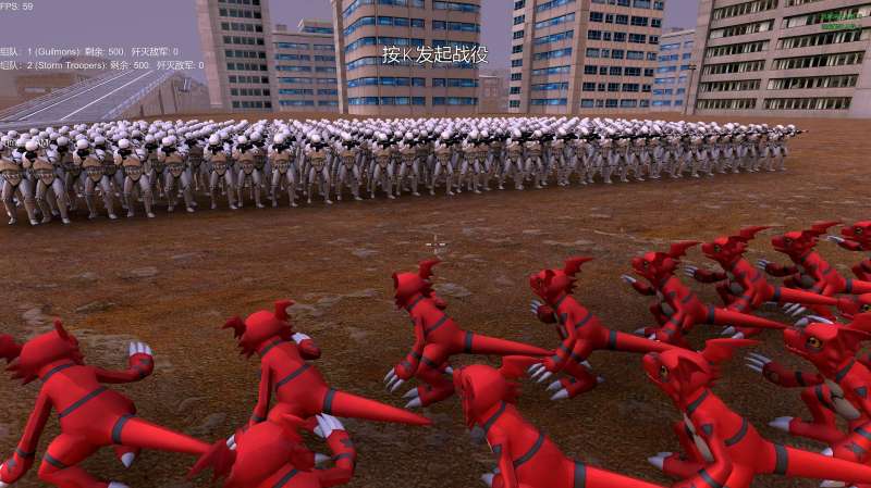 战争模拟器 帝国士兵大战500只基尔兽,帝国士兵一巴掌被拍死