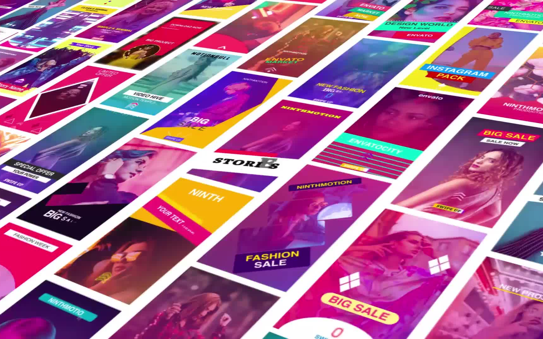 AE模板-60套动态封面排版海报设计模板艺术海报封面模板动态艺术...