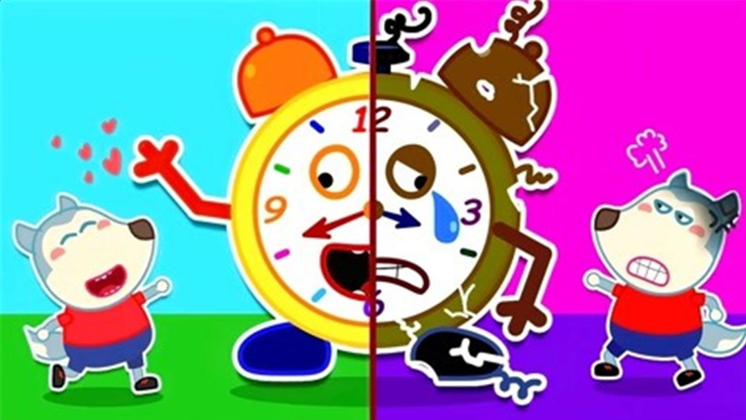 沃尔夫动画片:沃尔夫刚建好的糖果屋被雨淋了