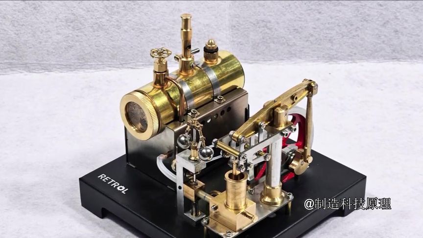 带锅炉和离心飞球的 DIY 蒸汽机模型