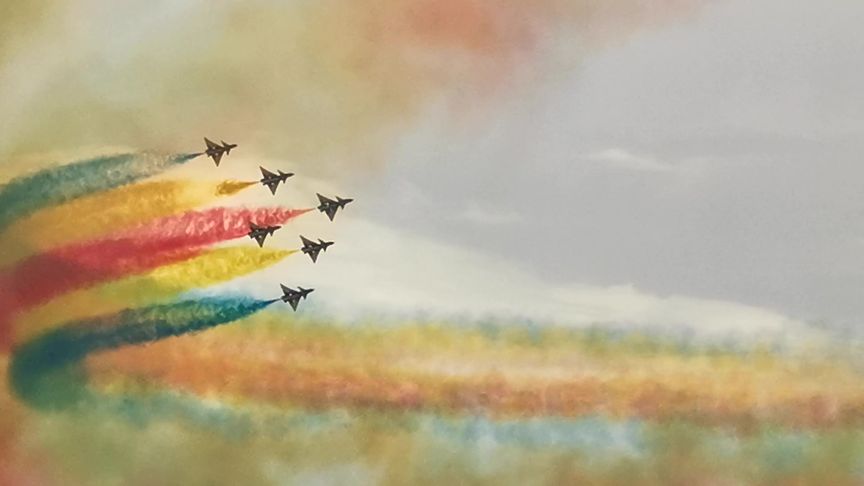 珠海航展,中国人民解放军八一飞行队表演。