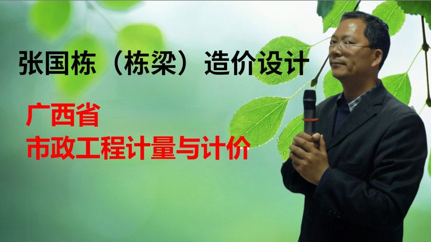 张国栋(栋梁)造价设计:广西省市政工程计量与计价