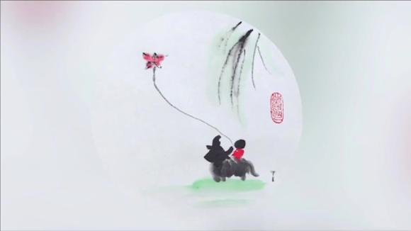 儿童水墨画教程,二十四节气之《清明》