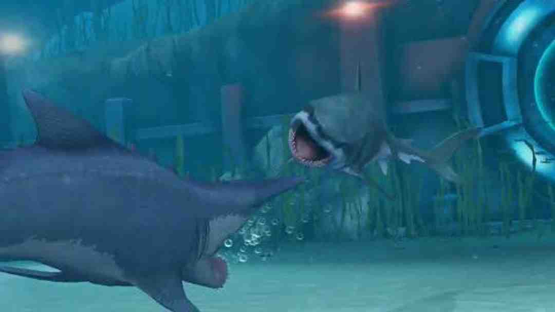 侏罗纪世界恐龙游戏：鲨鱼的斗争  巨齿鲨VS旋齿鲨  恐龙乐园