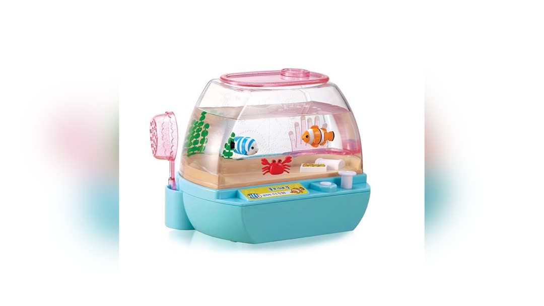 MiMiWorld欢乐水族箱喂食互动电子宠物玩具