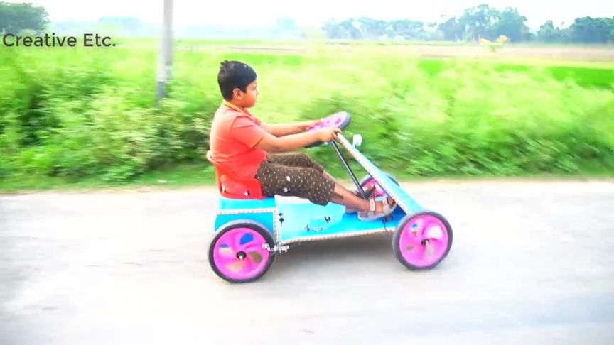 在家里也可以制作电动卡丁车