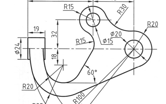 Autodesk CAD2014版本-新手画二维图-死活没办法画出60°相切线-...