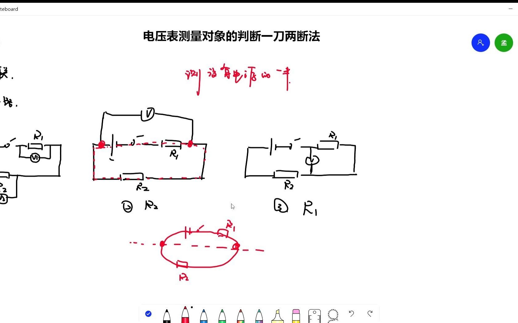 电压表测量对象判断之一刀两断法