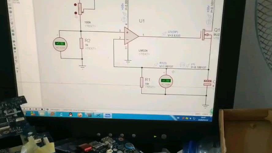 华硕主板开机掉电用仿真电路分析下