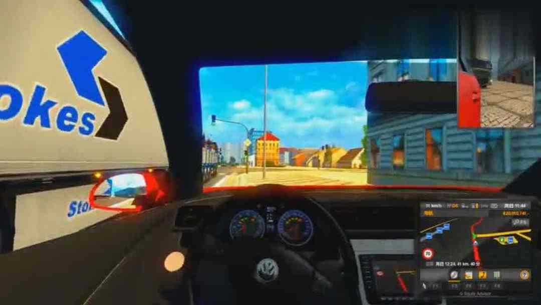 欧洲卡车模拟2:小新提了一辆新的大众轿车,直接出门了