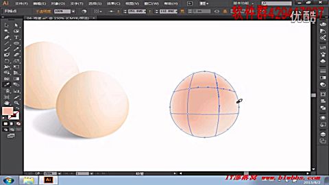20.ai教程illustrator全面教程绘图案例之网格填充工具画鸡蛋ai实例教程 ...