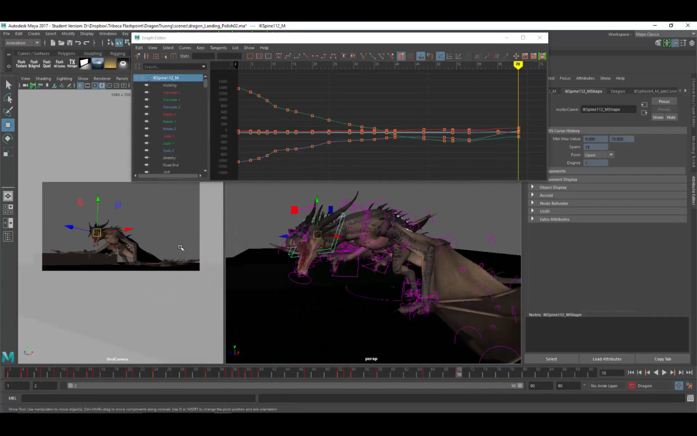 Maya_为龙鸟类角色绑定动画视频教程for MackleyStudios
