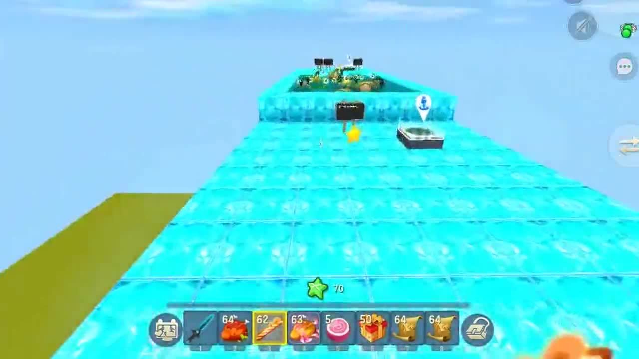 迷你世界:半仙跑酷到终点乐快了,那么多简单是难不倒他的!