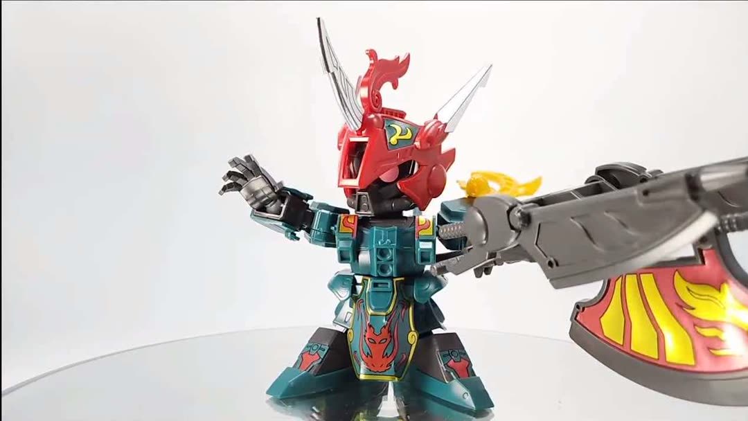 SD 高达 玩具模型 开箱 BB战士 三国传 树头多芬狼(周仓)玩具