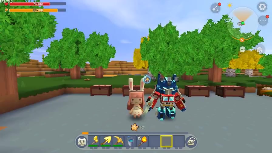 迷你世界和半仙联机生存05:制作超级刷石机,兔美美竟成打杂的?