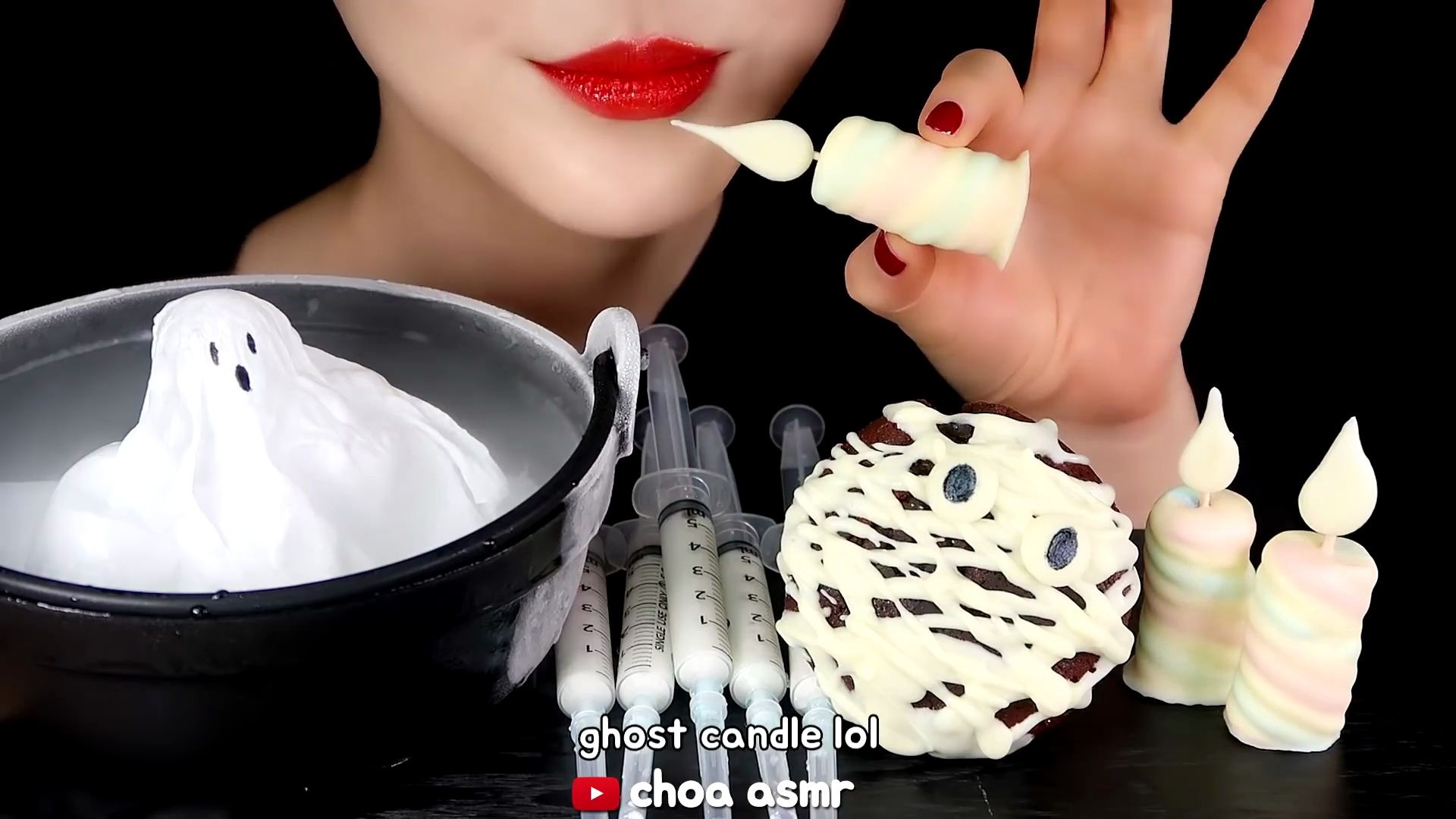 【choa】白色系列食用的蜡烛,可食用的注射器、药水~W