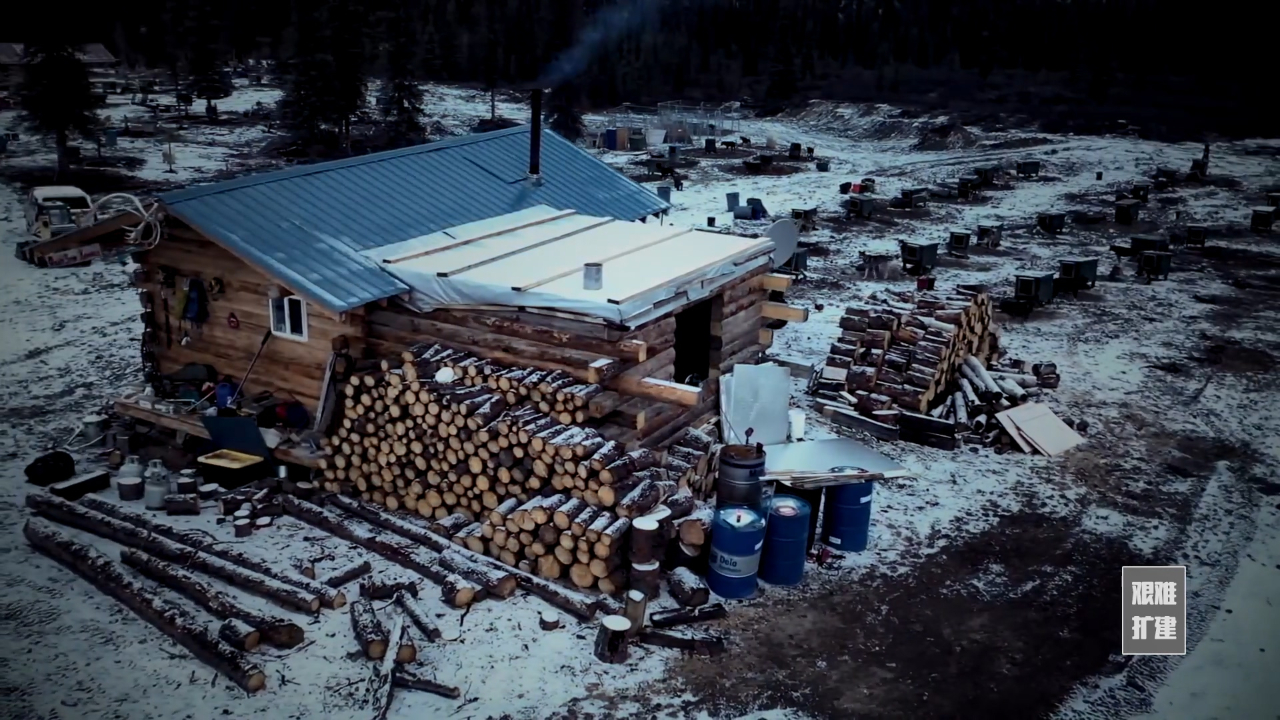 一人一狗在布鲁什卡纳搭建木屋!极地环境磨练意志助人成长!