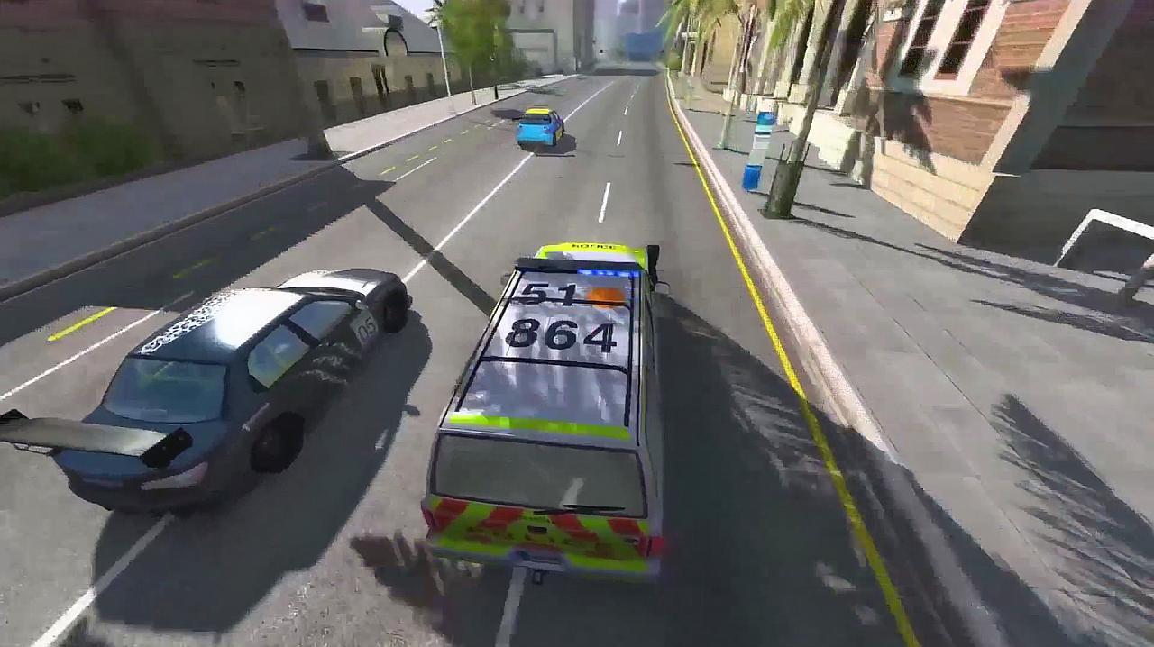 车祸模拟器:街道警匪追逐车速太快了,下场挺严重的!