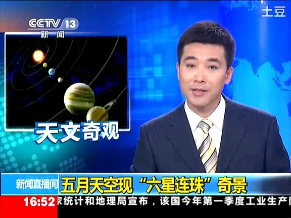 五月天空现“六星连珠”奇景