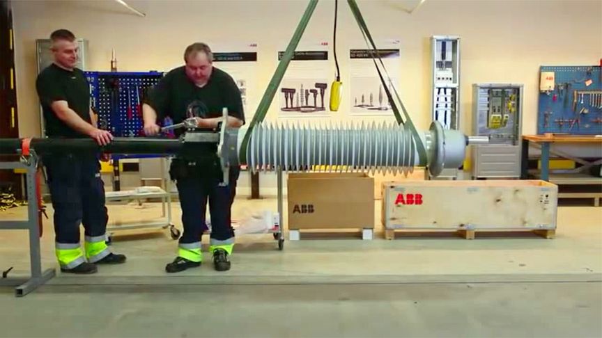 手臂粗的电缆,是如何连接到电缆终端头的?普通电工根本做不到