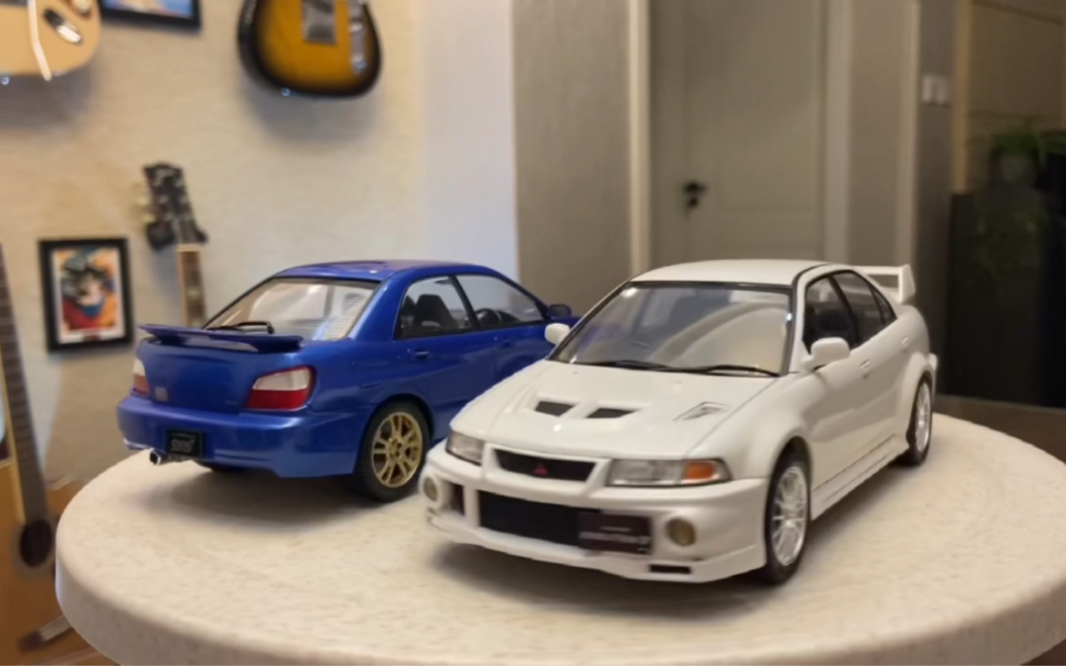 【静态模型】 1/24 田宫,STI的身边旁一定会有一辆EVO