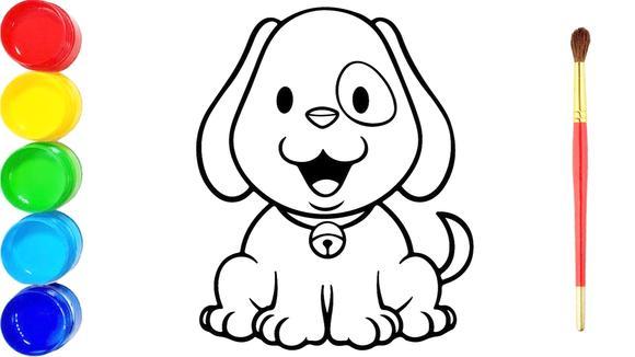 益智简笔画:画可爱小狗