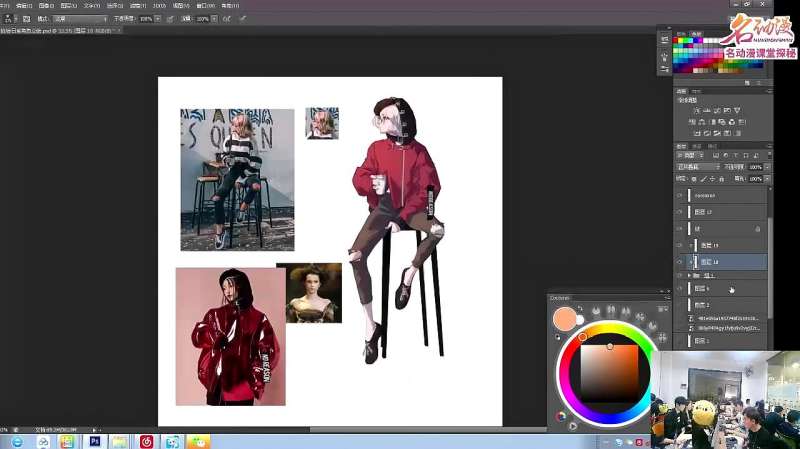 SAI绘画教程,大神手把手教你绘画,厚涂一位时尚小姐姐!