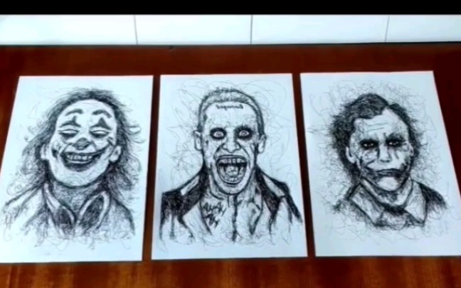 实录一位丧心病狂艺术家,三支笔同时作画过程