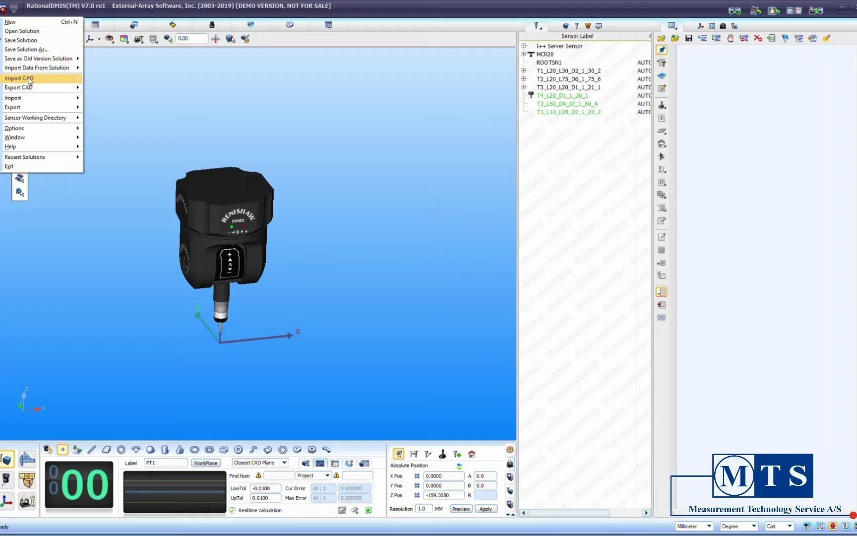 RationalDMIS Export af Maskine 007